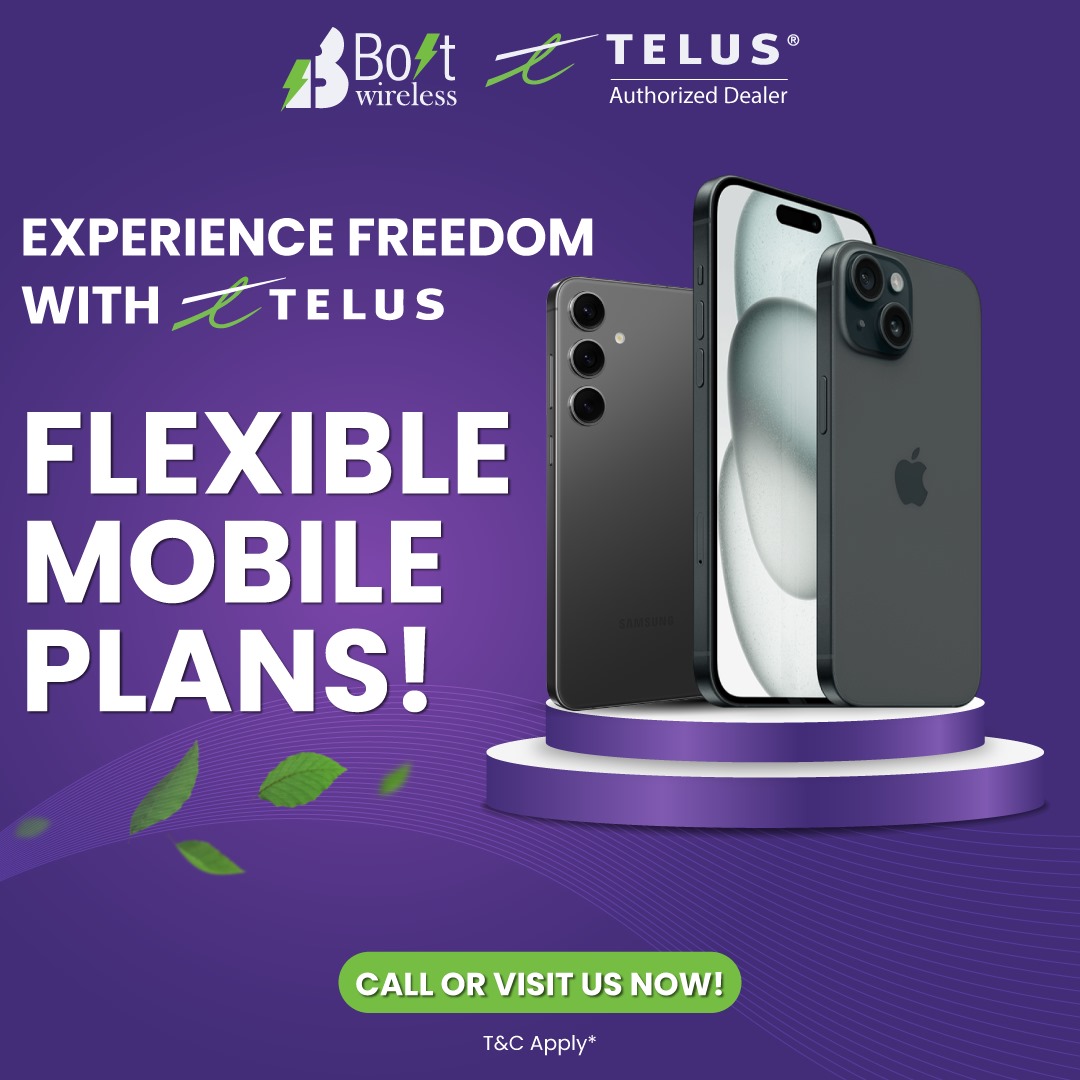 Explore Flexible TELUS Mobile Plans at Bolt Wireless — Available Across ...